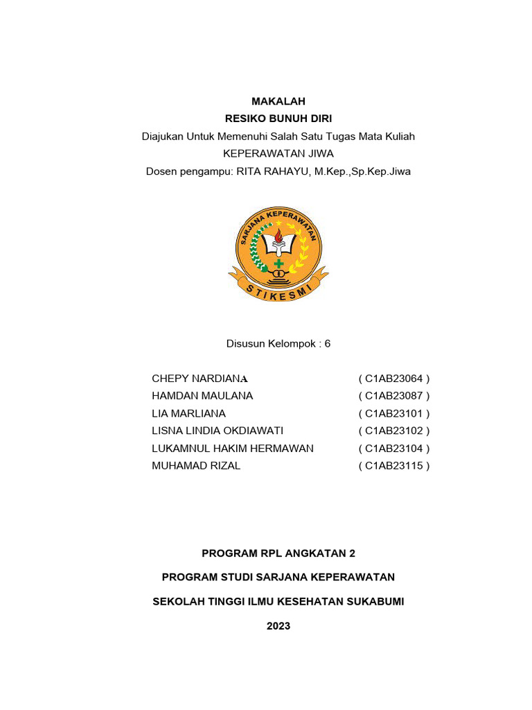 10.makalah RBD Kep - Jiwa Kel.6 | PDF