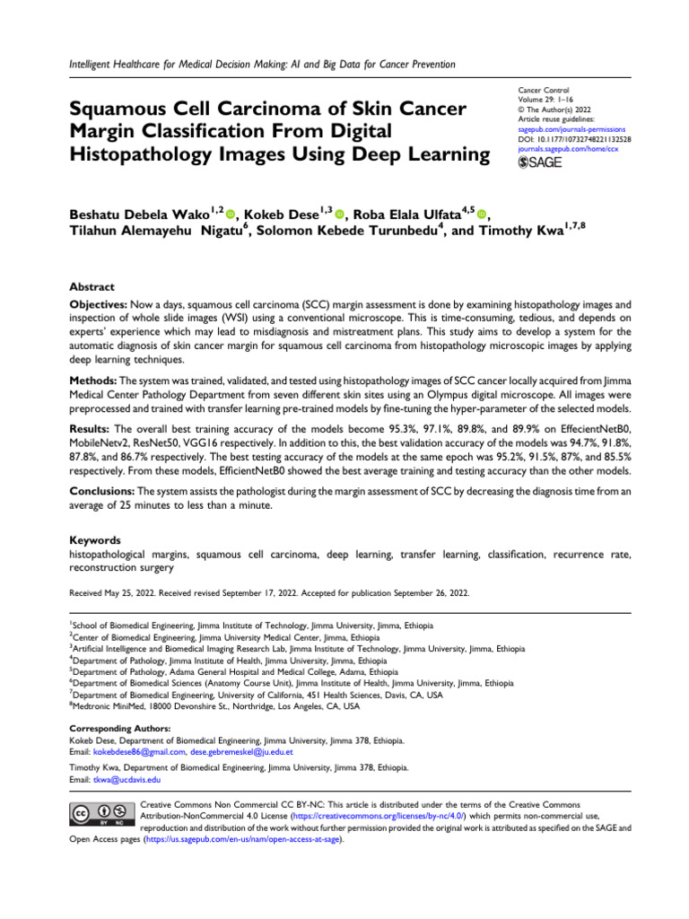 SSC Skin | PDF | Skin Cancer | Receiver Operating Characteristic