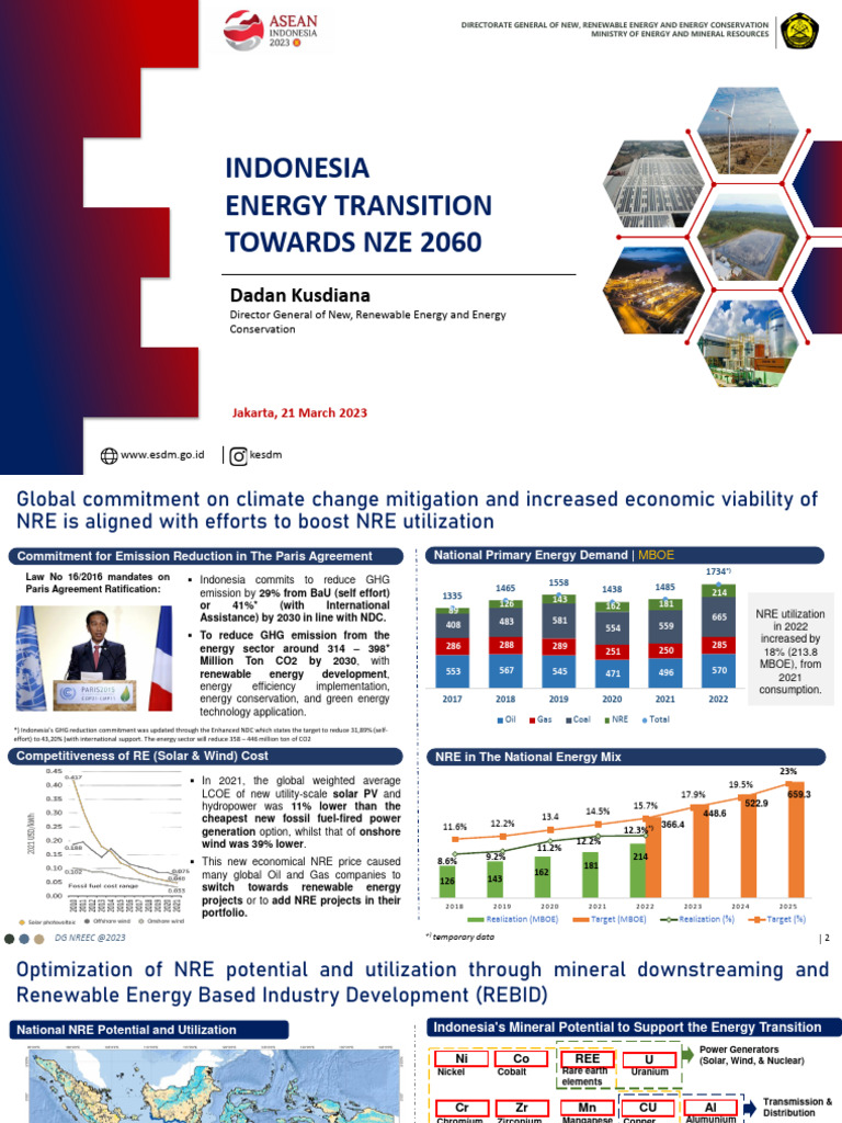 2023.03.21 Ditjen EBTKE - Indonesia Energy Transition Towards NZE 2060 | PDF | Renewable Energy ...