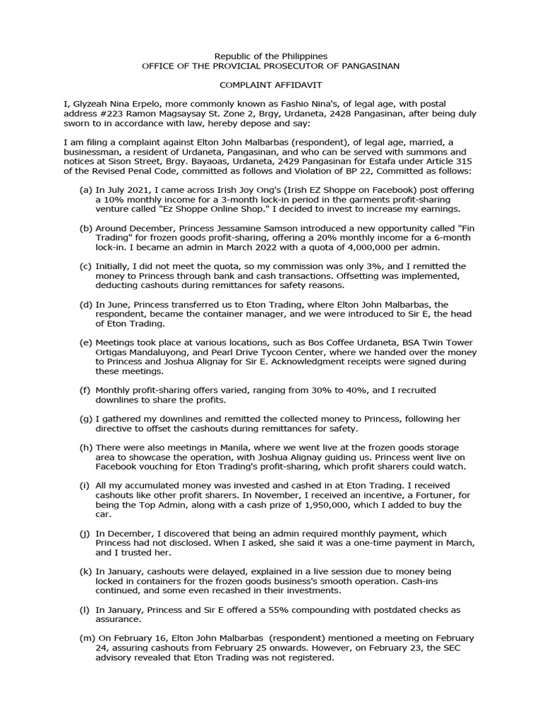 Complaint Affidavit | PDF | Affidavit | Common Law Complaint Affidavit | PDF | Affidavit | Common Law