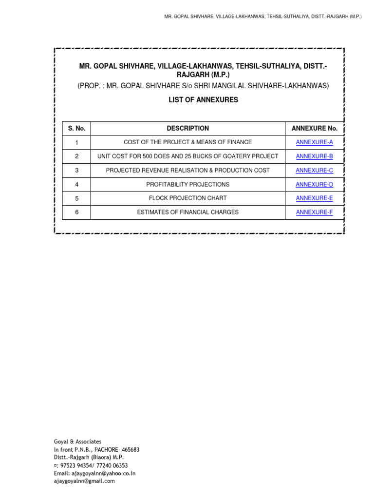 Goat Farming Project Financial Plan | PDF | Net Income | Private Sector