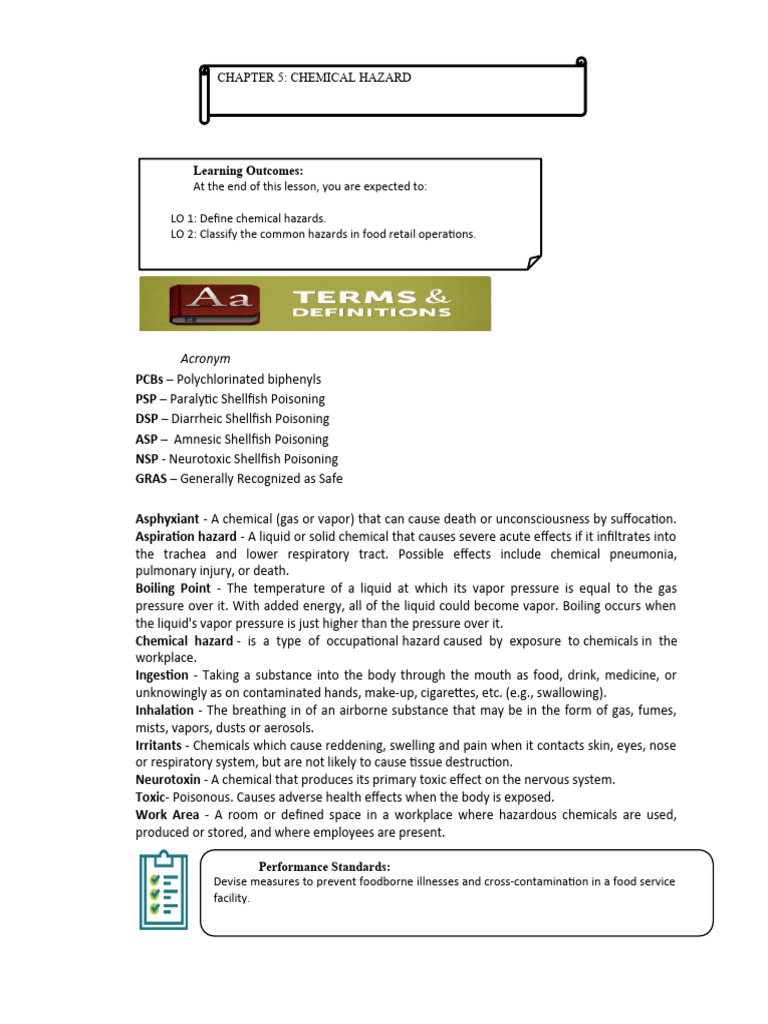 Chapter 5 Risk Management | PDF | Mycotoxin | Foodborne Illness