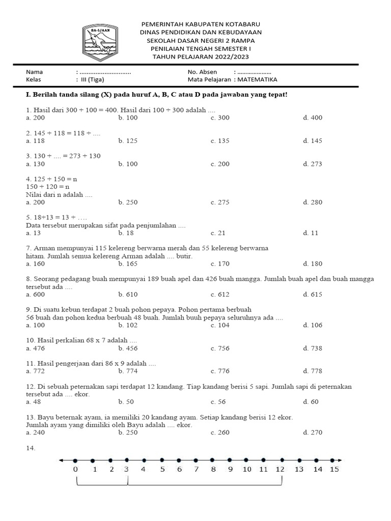 Soal Matematika 2022 | PDF