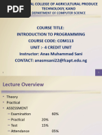 Module 1 - Intro To Programming | PDF | Programming Language | Assembly ...