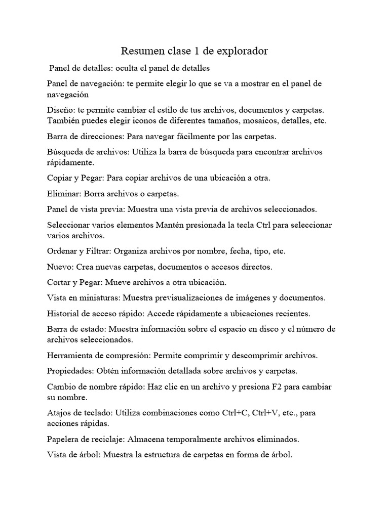 Resumen Clase de Explorador | PDF