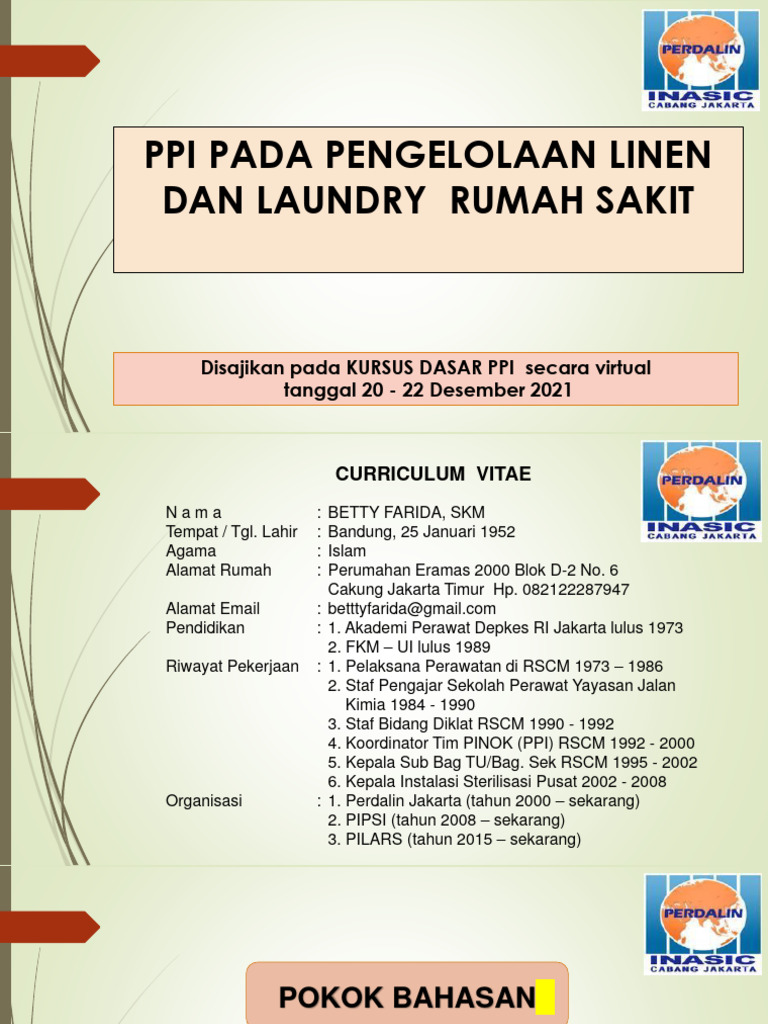 Pengelolaan Linen di Rumah Sakit | PDF | Sains & Matematika