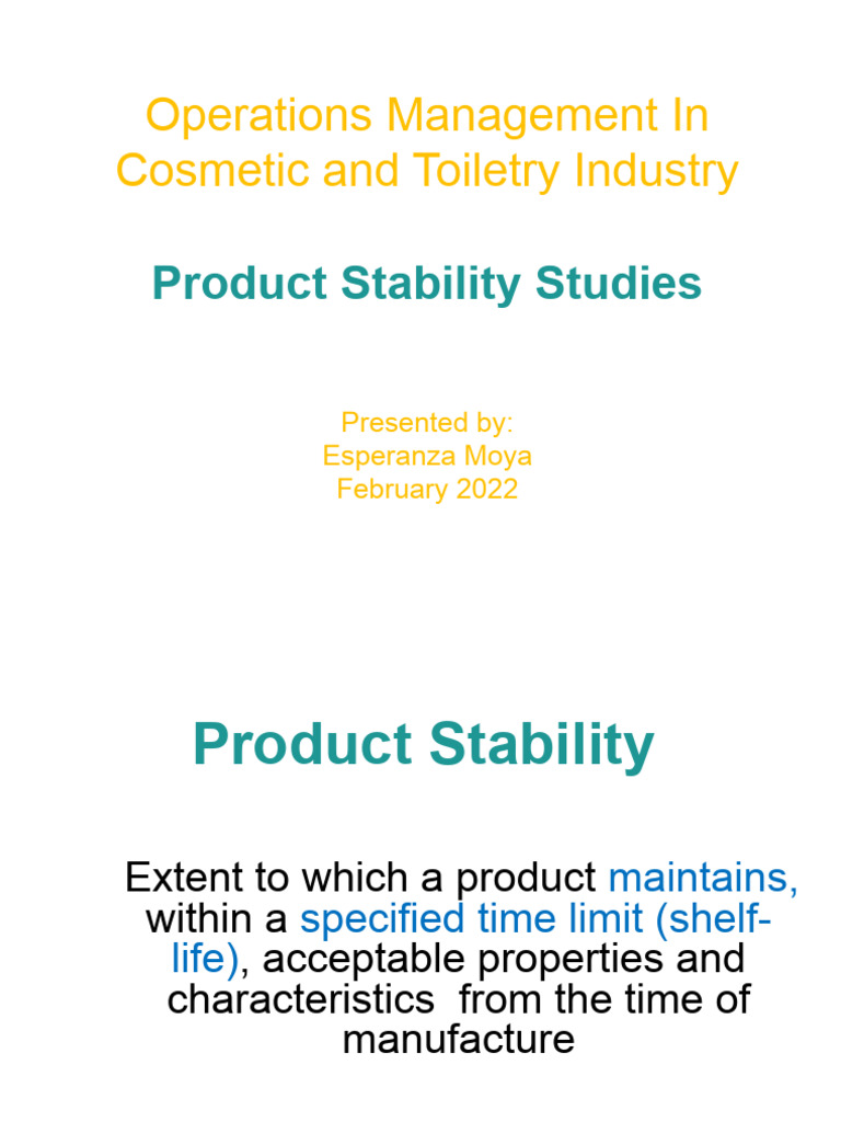 Product - Stability Studies Feb 2022 | PDF | Shelf Life | Packaging And ...