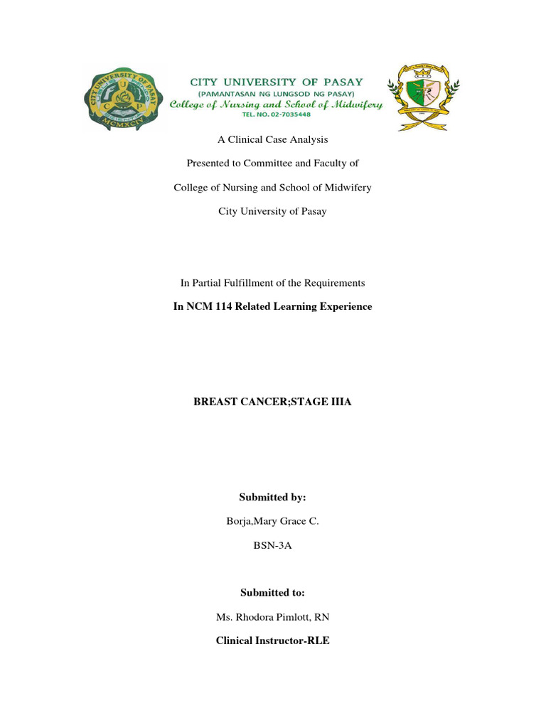 A Clinical Case Analysis Breast Cancer Ncm114 BORJA 1 | PDF