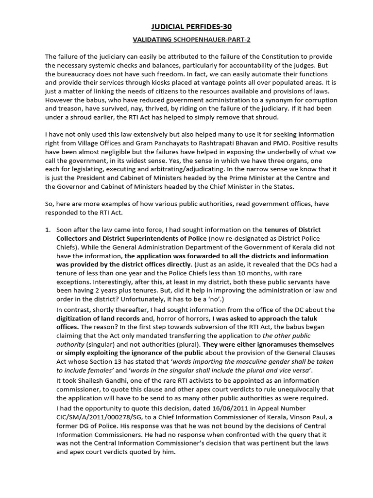 Judicial Perfidies 30 | PDF