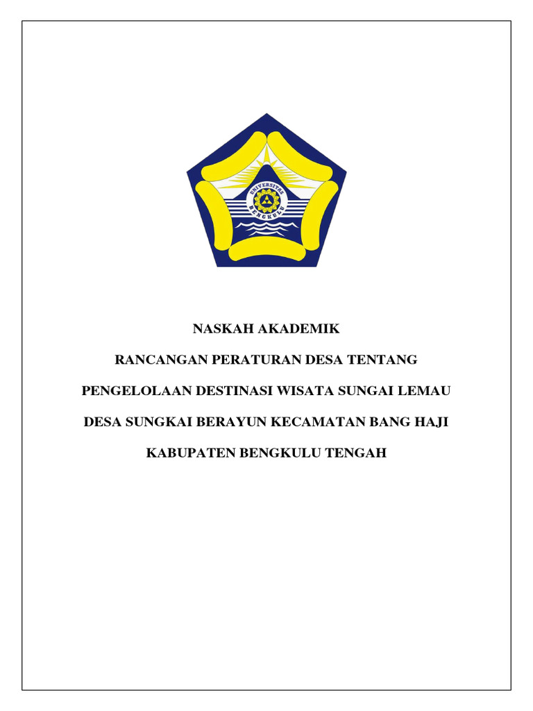 Peraturan Desa Wisata Sungai Lemau | PDF