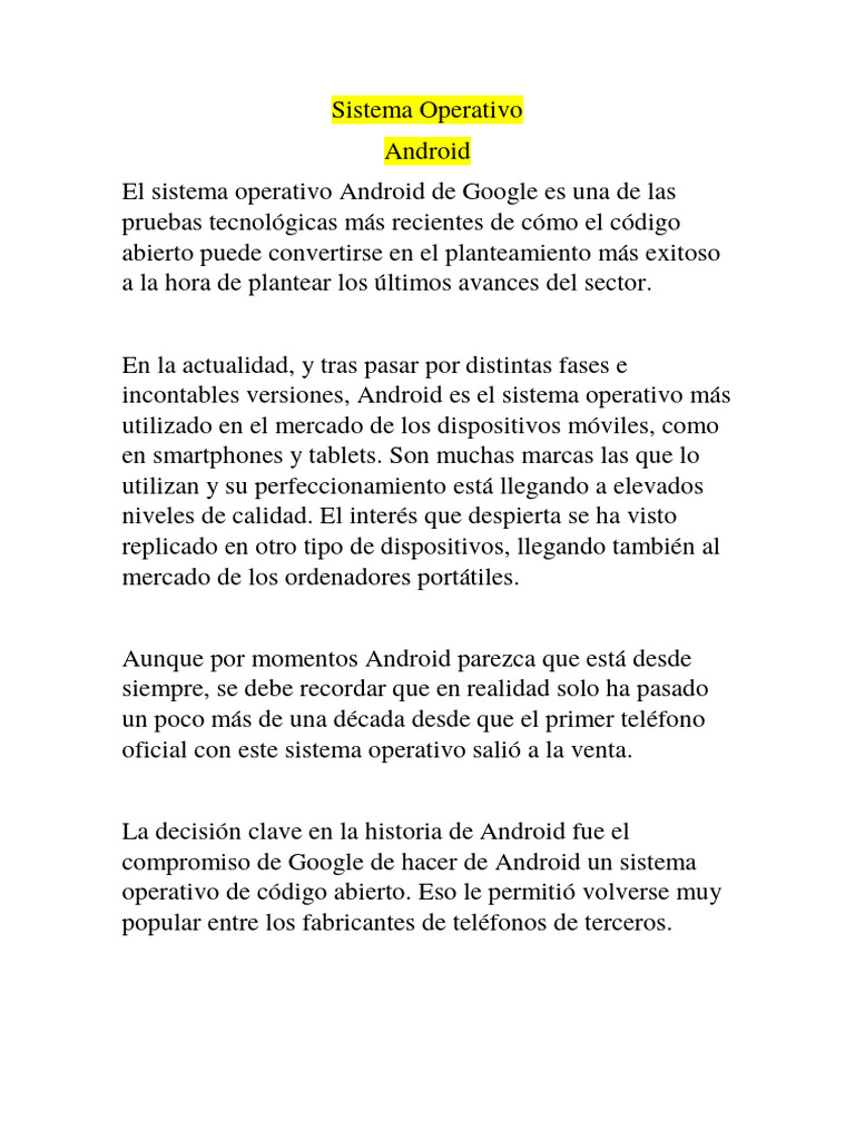 Android | PDF | Android (sistema operativo) | Smartphone