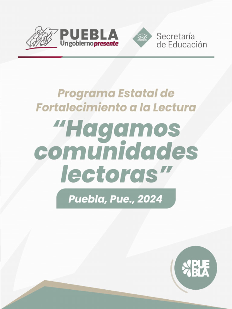 Programa Estatal de Fortalecimiento A La Lectura - 2024 - VF | PDF