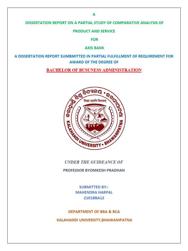 Bba 5th Sem Project | PDF