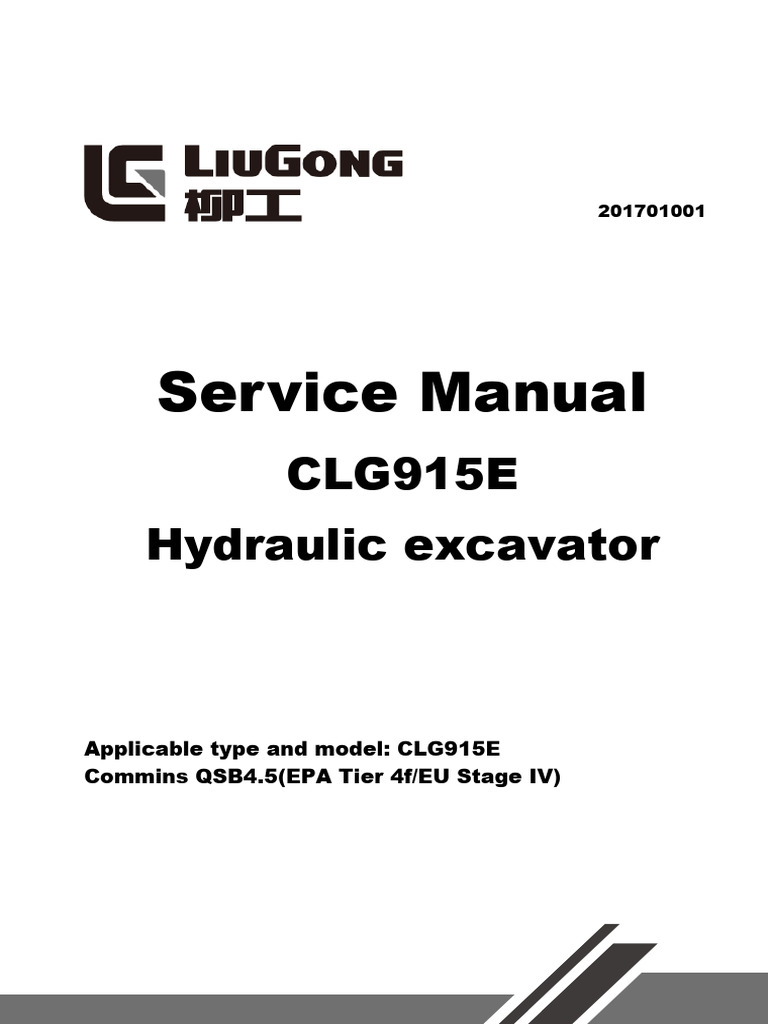 CLG915E 4F Service Manual201701001-EN | Download Free PDF | Screw | Coolant