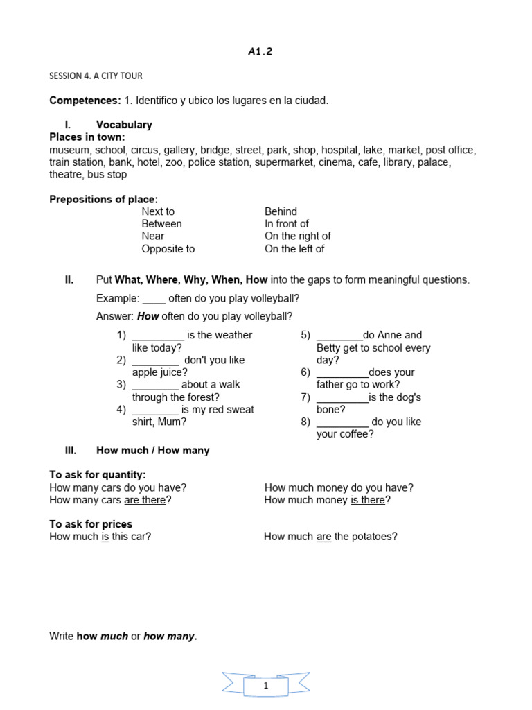 A1.2 Session 4 | PDF