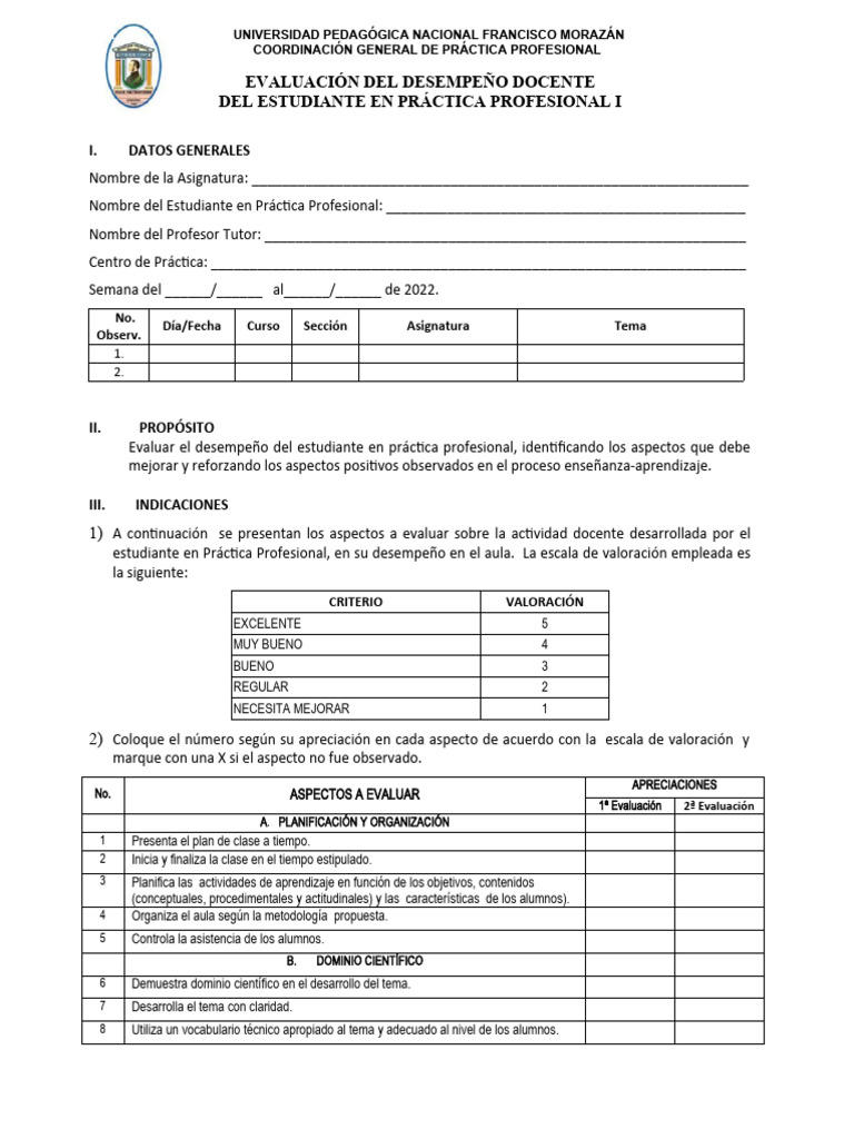 Ficha de Supervision de Clases | PDF | Evaluación | Maestros