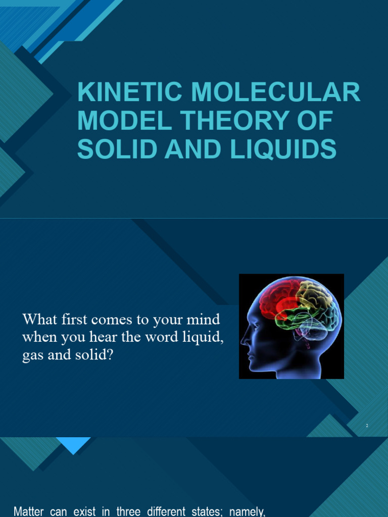 1 Kinetic Molecular Model of Solid and Liquids Autosaved | PDF | Gases ...