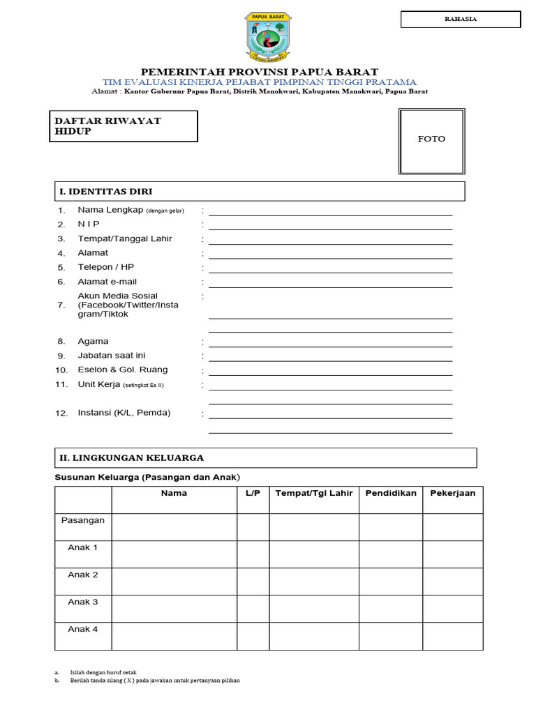 Form DRH - Evajab | PDF