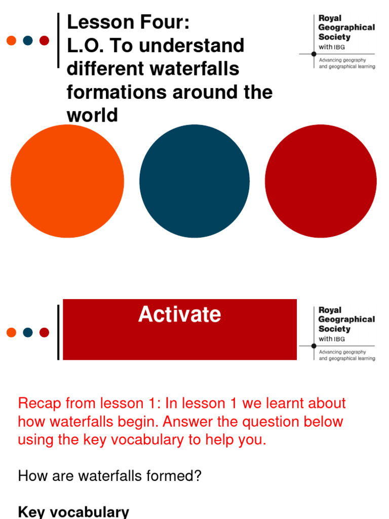 Rivers Lesson 4 Waterfalls | PDF