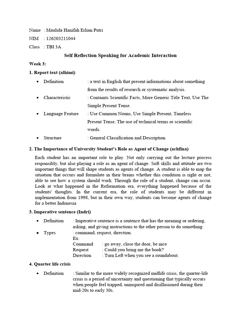 Week 3 Speaking | PDF | Learning | Human Communication