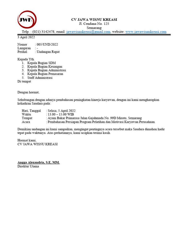 CV Jawa Wisnu Kreasi | PDF