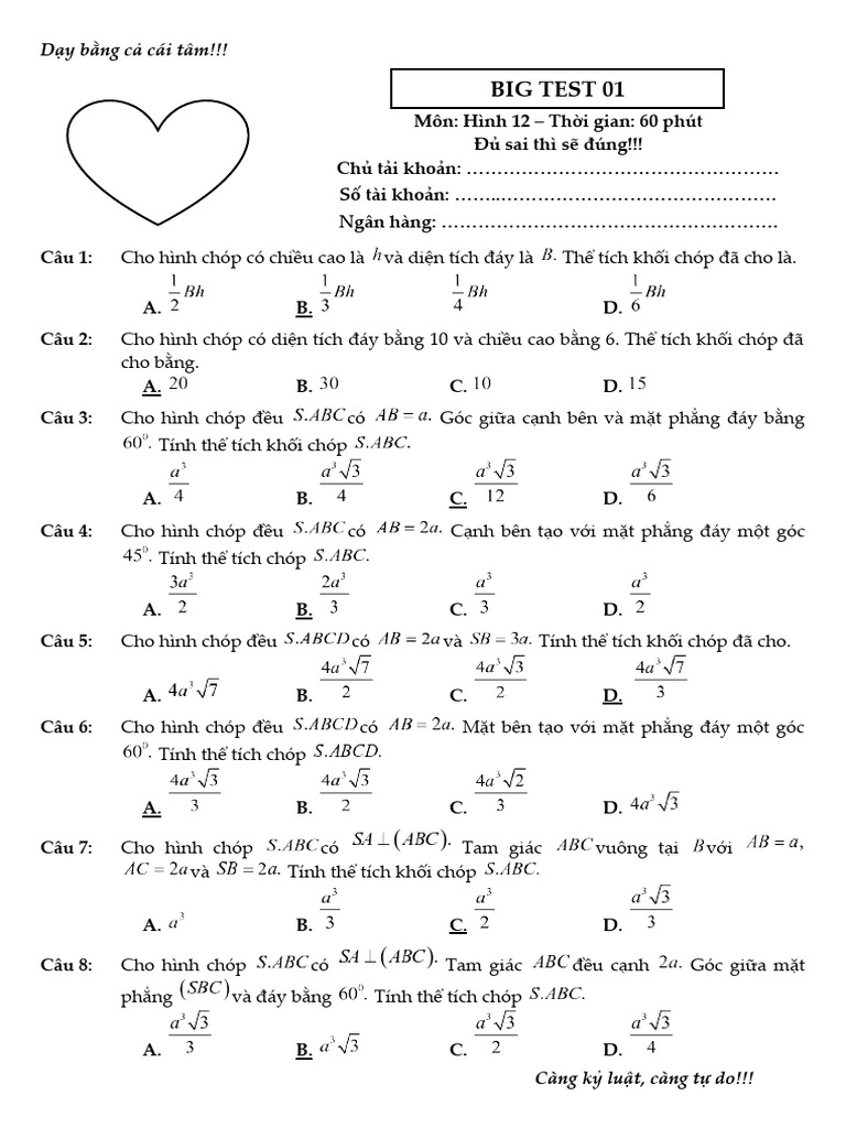Big Test 01 - Đa | PDF