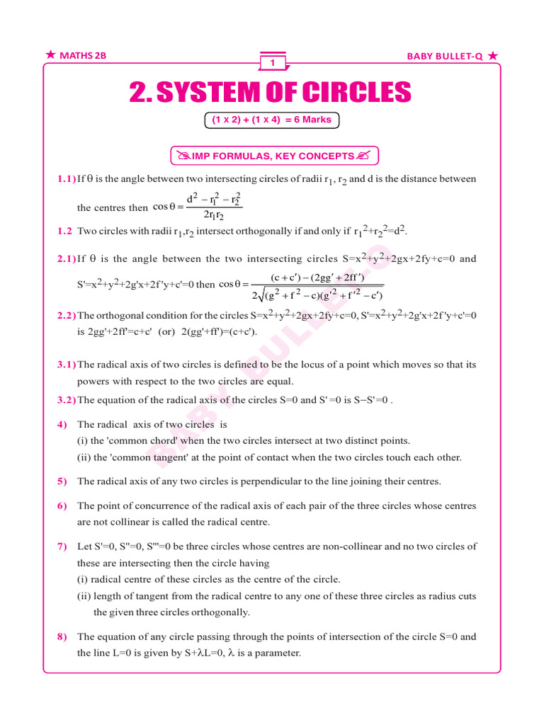 2 System of Circles | PDF | Circle | Geometric Shapes