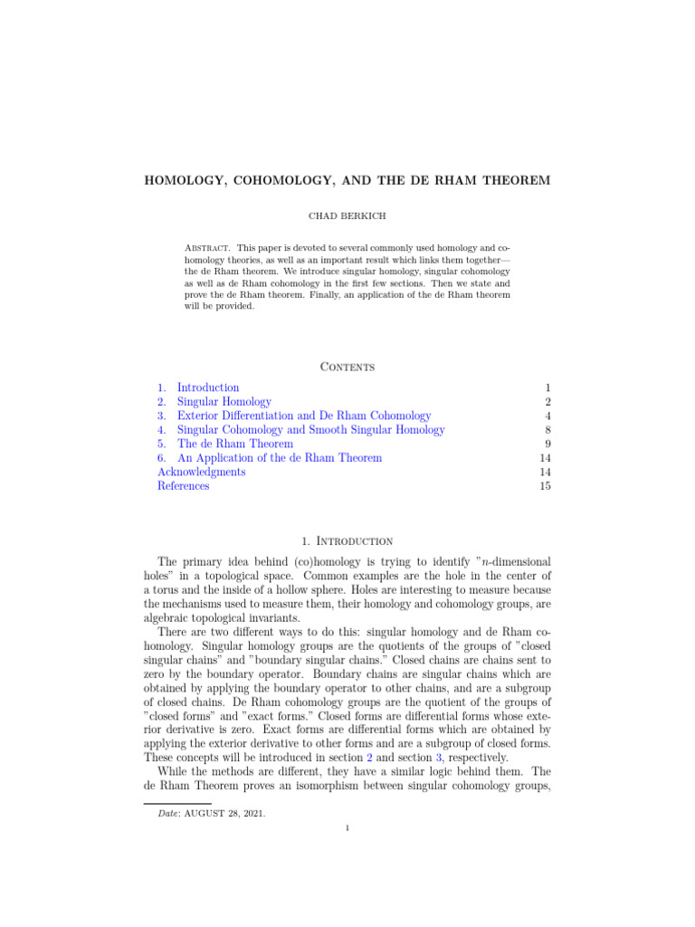Berkich | PDF | Differential Form | Differentiable Manifold