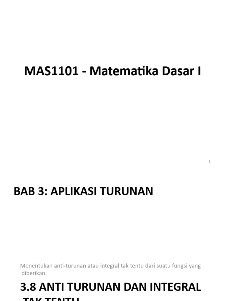 (YAG) Slide Matematika Dasar I Week 11A | PDF
