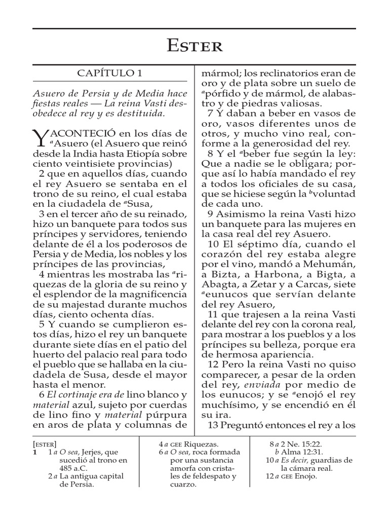 Historia de Ester - Biblia-1 | PDF | Esther