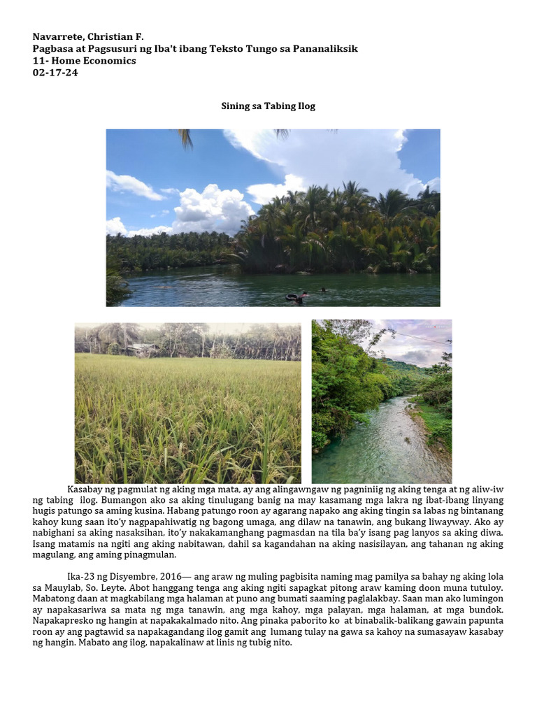 Sining Sa Tabing Ilog | PDF