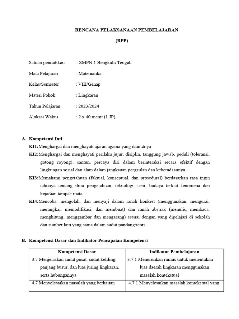 A1C022044 - Zela Anjeli - RPP - Micro Teaching | PDF