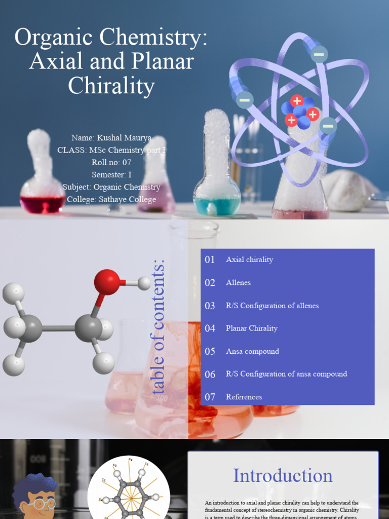 Axial and Planar Chirality in Organic Chemistry | PDF | Chirality ...