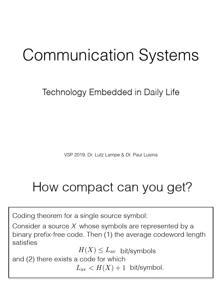 ECEVSP L03 Compression2 | PDF | Data Compression | Sampling (Signal Processing)