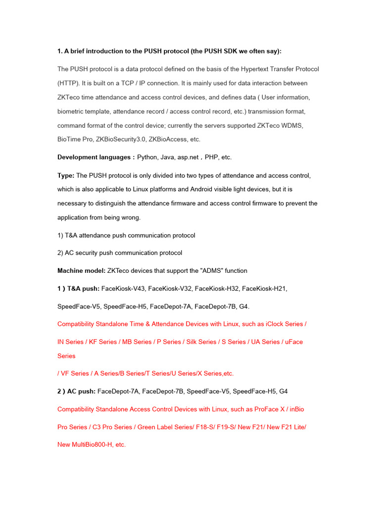 PUSH SDK Sales ATTENTION | PDF