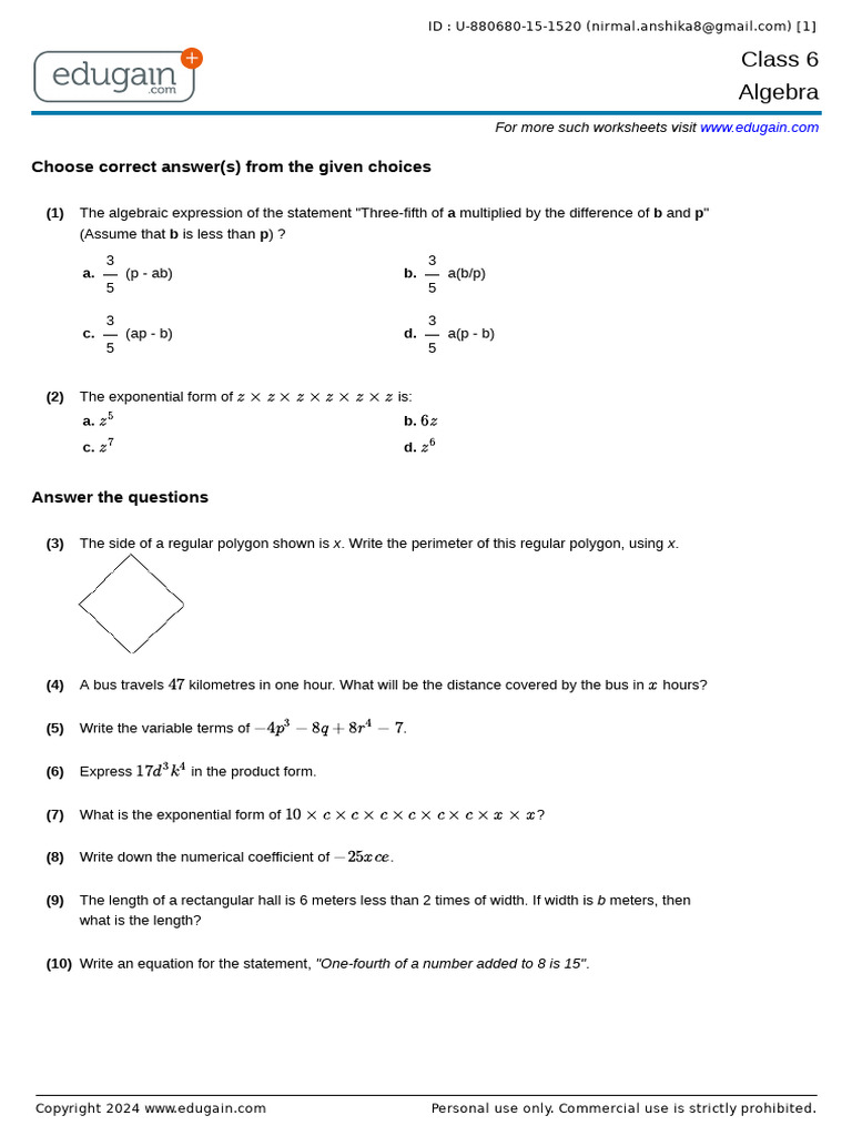 Algebra Class 9 | PDF | Abstract Algebra | Mathematical Analysis