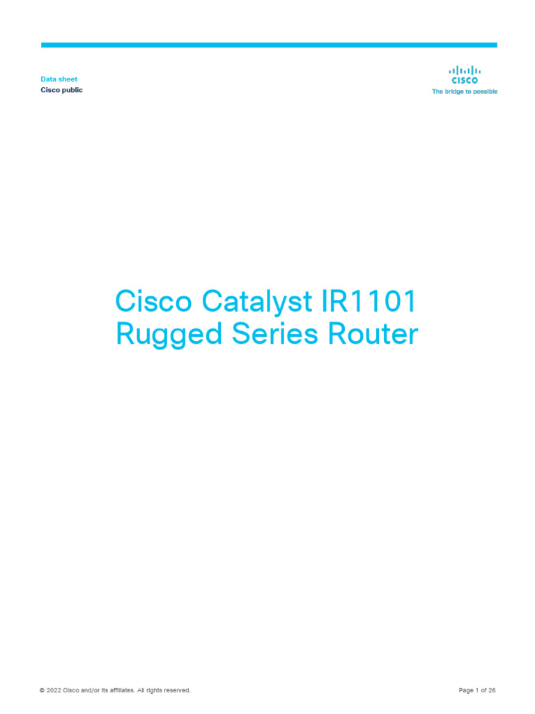 IR1101 Integrated Services Router | PDF | Computer Network | Virtual ...
