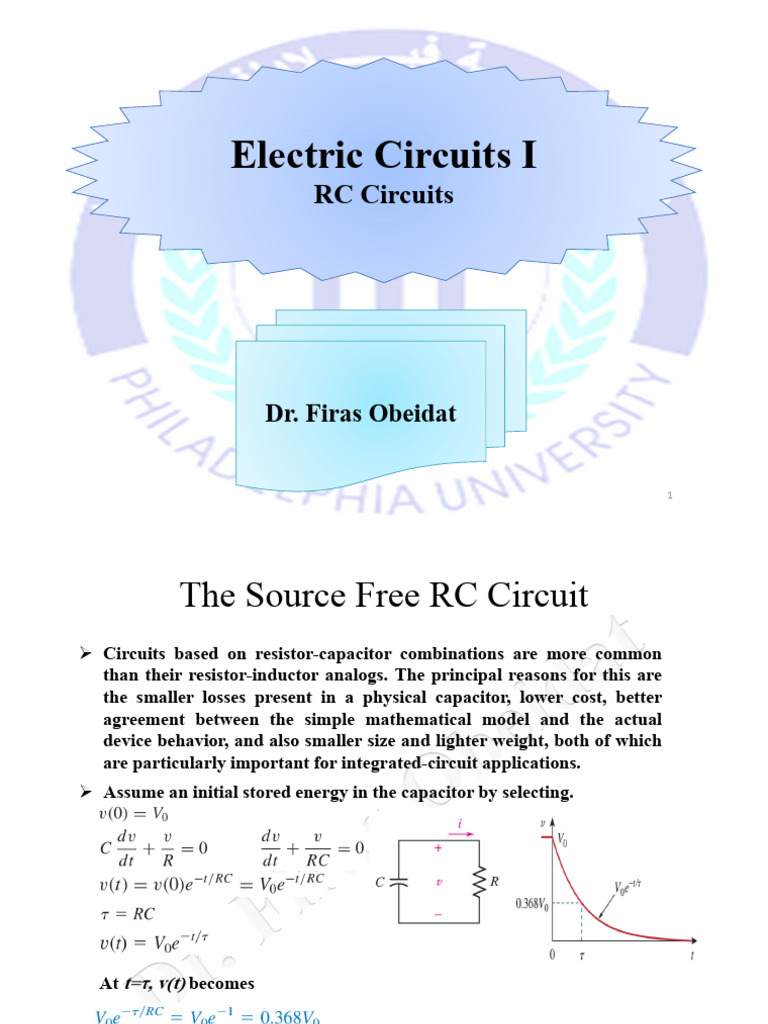 12 The Source Free RC Circuit | PDF