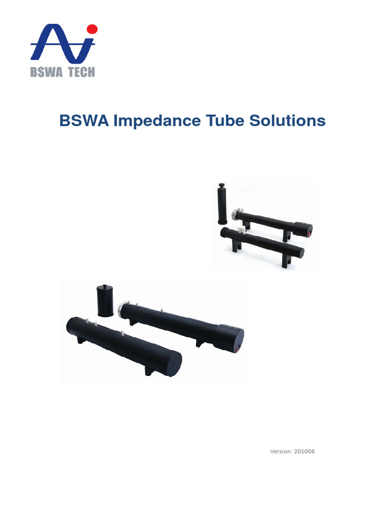 BSWA Impedance Tube Solutions Overview | PDF | Microphone | Loudspeaker