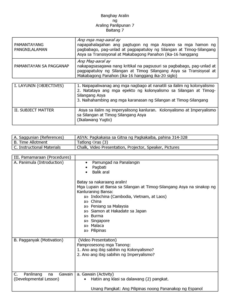 Lesson Plan AP7 115031 | PDF