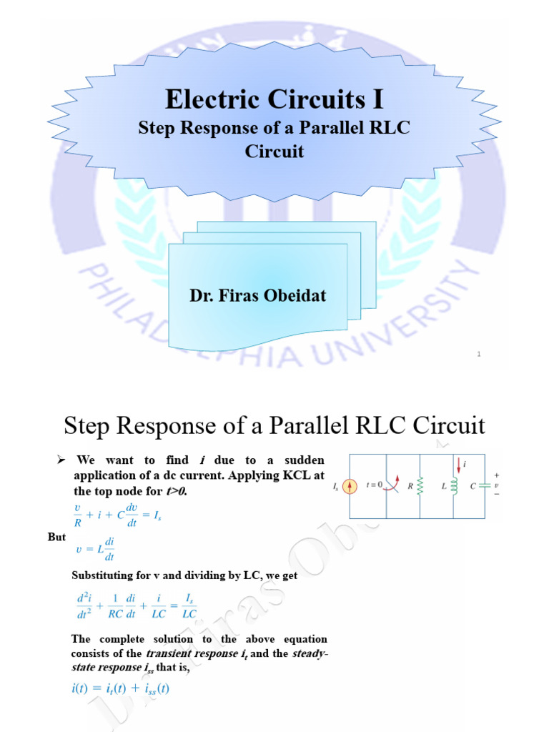 17 Step Response of A Parallel RLC Circuit | PDF