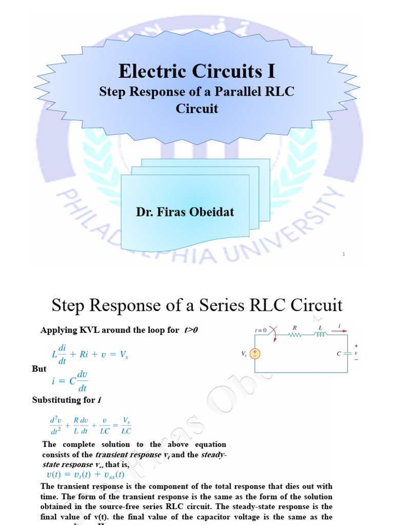 18 Step Response of A Series RLC Circuit | PDF | Electrical Network | Computer Engineering
