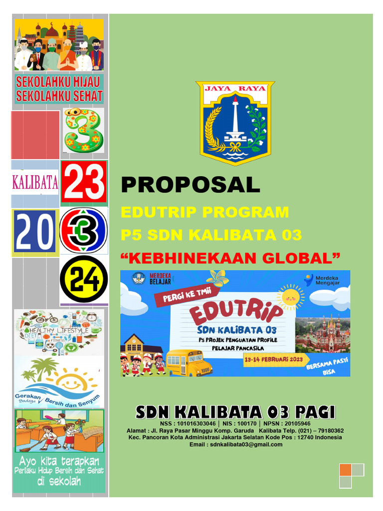 Edutrip Proposal I Love Jakarta - 2023 Kb. 03 | PDF | Perjalanan