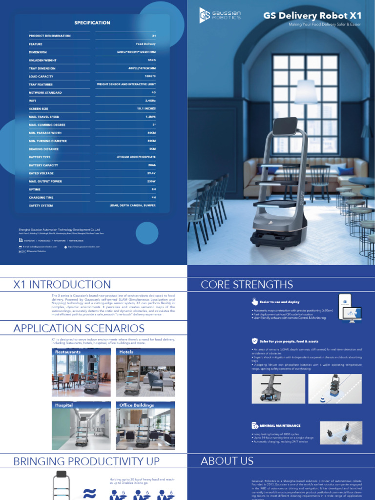 X1 Delivery Robot | PDF | Robot | Robotics
