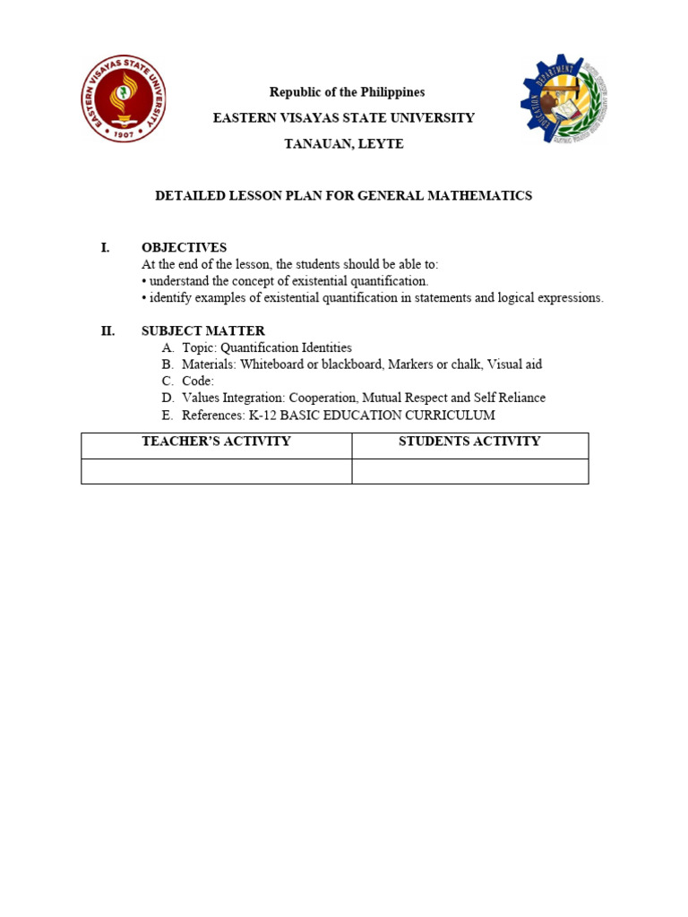 Detailed LP Grade 7 Mathematics 2 | PDF | Mathematics | Mathematical Logic