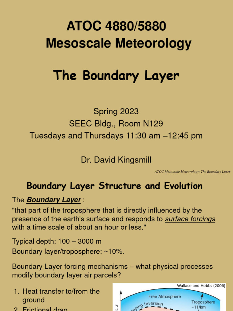Module3 The Boundary Layer | PDF | Convection | Boundary Layer