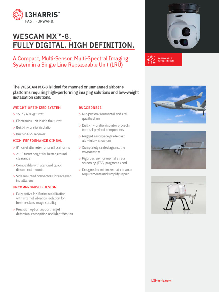 Ims - Eo - Datasheet - WESCAM MX 8 0103AA Brochure | PDF