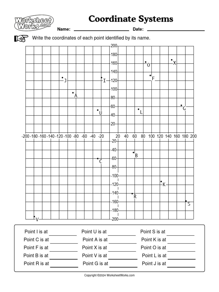 WorksheetWorks_Coordinate_Systems_1 | PDF