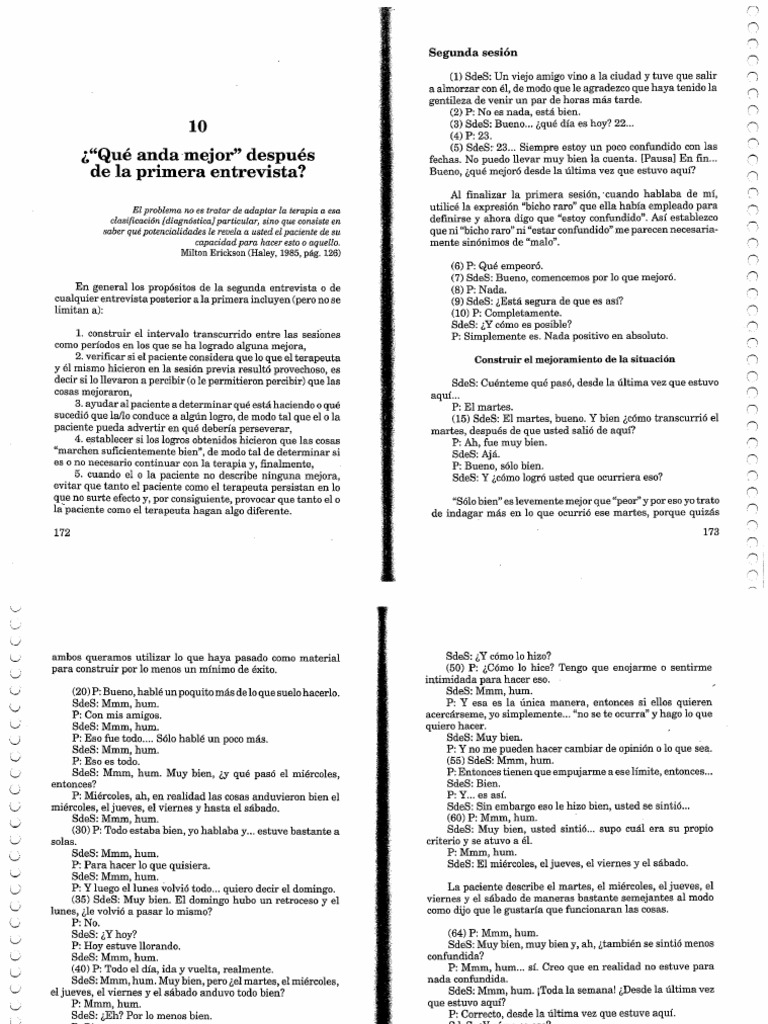 De Shazer (1994) en Un Origen Las Palabras Eran Magia (Cap 10) | PDF