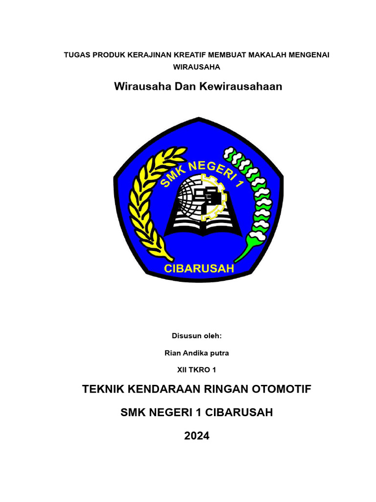 Cover Makalah (Rian) | PDF | Bisnis